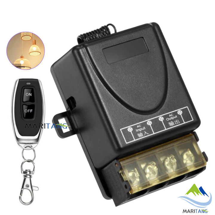 433MHz 220V Water Pump Remote Control Switch 1Ch 30A Receiver Module ON ...