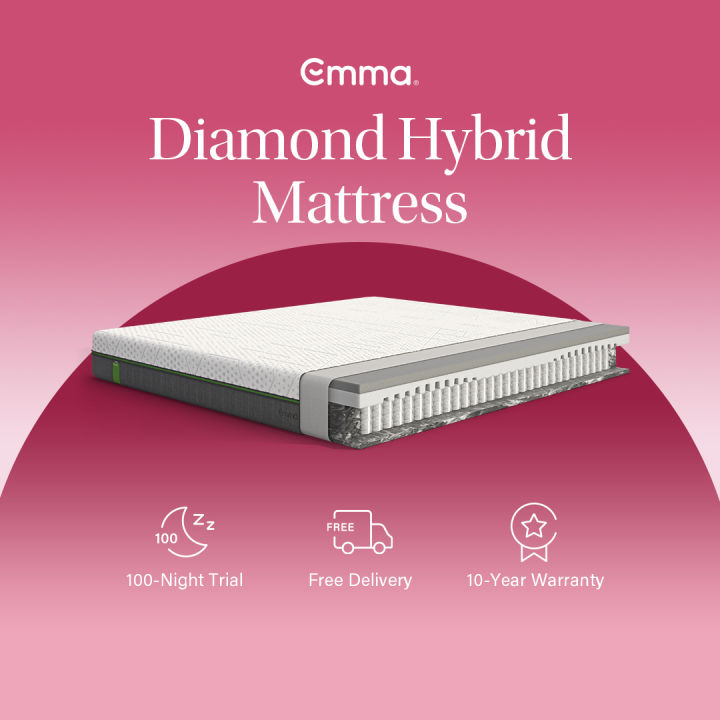 Emma Diamond Hybrid Mattress | Cooling, Memory Foam, Pocket Spring | Emma Sleep | Lazada PH