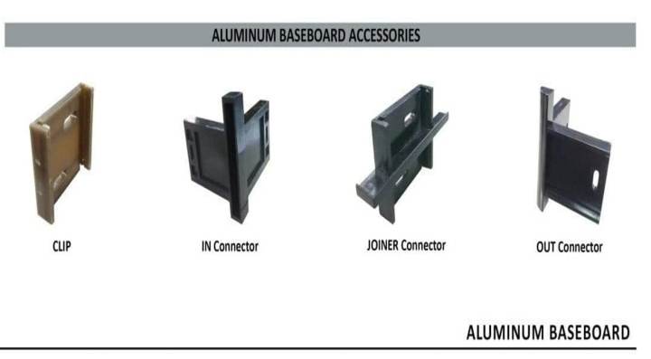 Alu Baseboard Accessories Installation Clip, Inside - Outside Connector ...