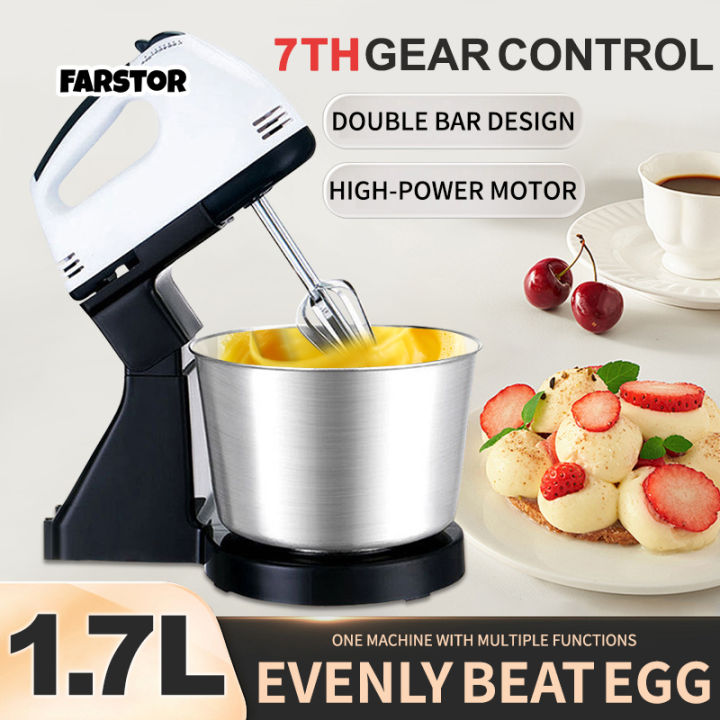 Automatic Mixer Egg Beater with Bowl 7-speed regulating Tabletop ...