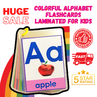 Colorful Alphabet Laminated Flashcard A-Z / KIDS ABC / COLORFUL PRINT ...