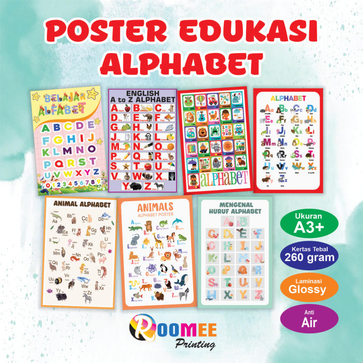 POSTER EDUKASI / POSTER ALPHABET / POSTER BELAJAR ANAK | Lazada Indonesia