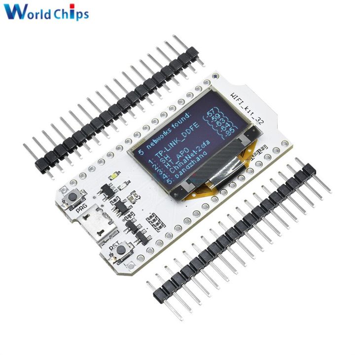 โมดูลบลูทูธ Wifi จอแสดงผลดิจิตอลแบบ Oled 096นิ้วบอร์ดพัฒนา Esp32 Cp2102แฟลชอินเตอร์เน็ตของสิ่ง