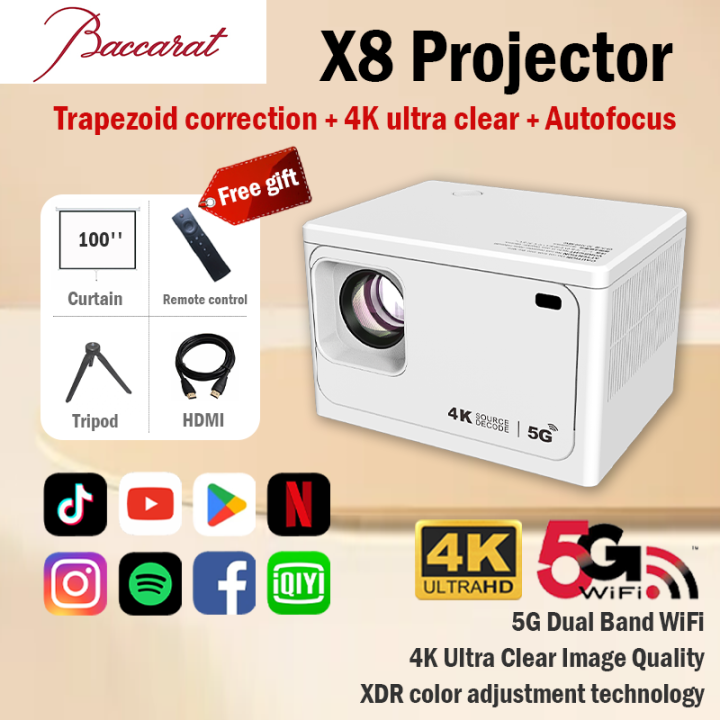 projector 4K ultra HD 4K smart projector mini for room projector mobile ...