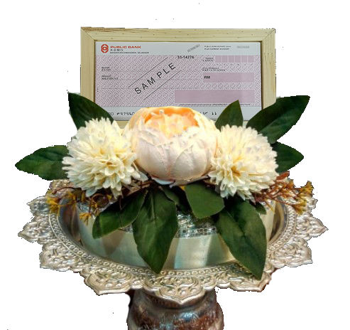 Frame hantaran cheque/ Frame cheque mas kahwin/ cheque frame/size4 ...