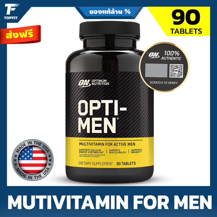Optimum Nutrition Opti-Men, Vitamin C, Zinc and Vitamin D, E, B12 Multi Vitamin 90 Tablets ...
