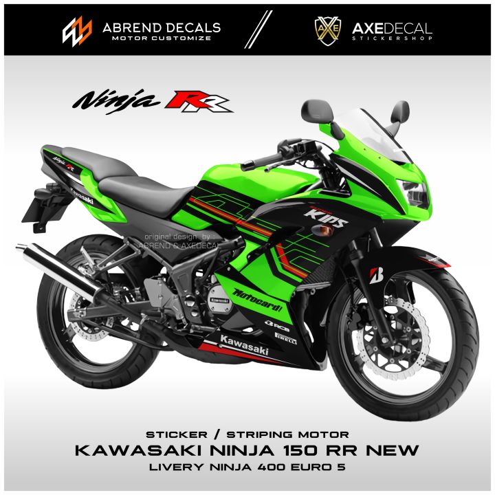 STRIPING NINJA 150 RR LIVERY NINJA 400 EURO 5 / STIKER MOTOR KAWASAKI ...