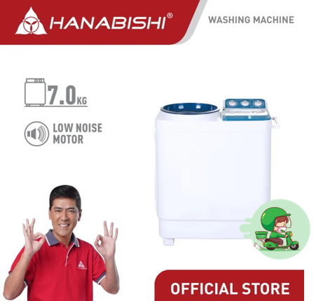 HANABISHI TWIN TUB WASHING MACHINE WITH SPIN DRYER HWM-270 7.0KG -HOT-SALE- MW | Lazada PH