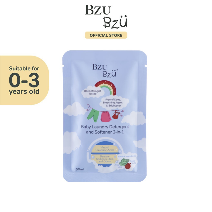 BZU BZU Baby Laundry Detergent and Softener 2-in-1 Sachet 50ml | Lazada ...