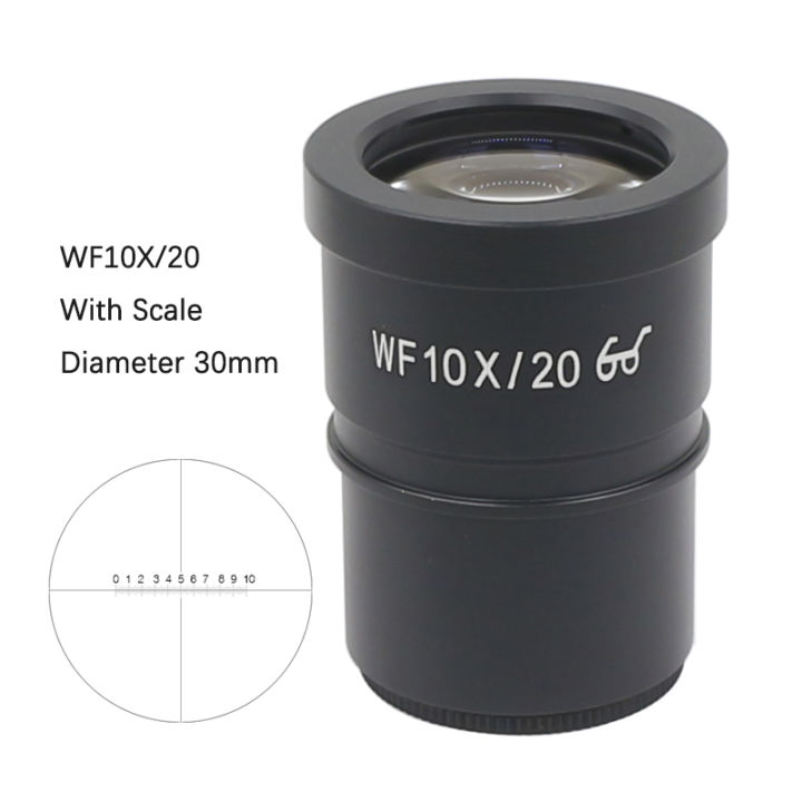 WF10X/20 Wide Angle High Eyepoint Eyepiece Optical Ocular Lens f ...