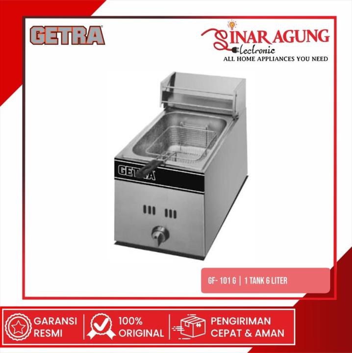 GETRA GF-101G GAS DEEP FRYER 6 LITER STAINLESS STEEL - HEMAT GAS ...