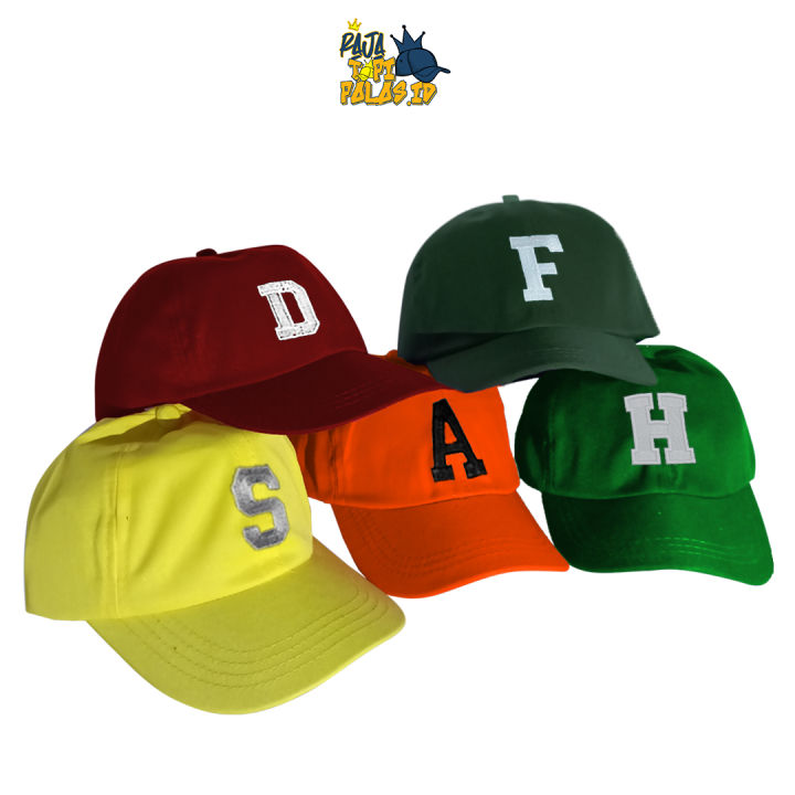 Topi anak bordir INISIAL MURAH A-Z | Lazada Indonesia