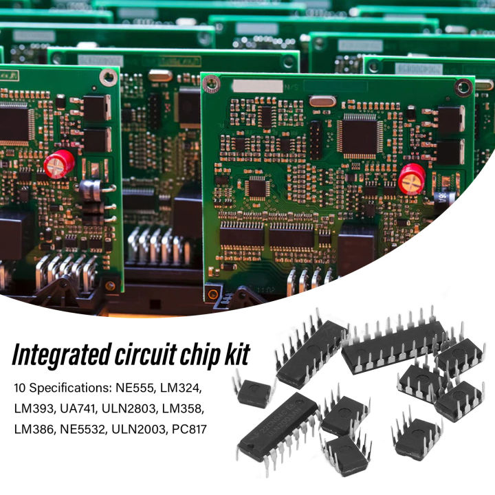 IC Assortment Kit 10 Specifications Integrated Circuit Chips Home ...