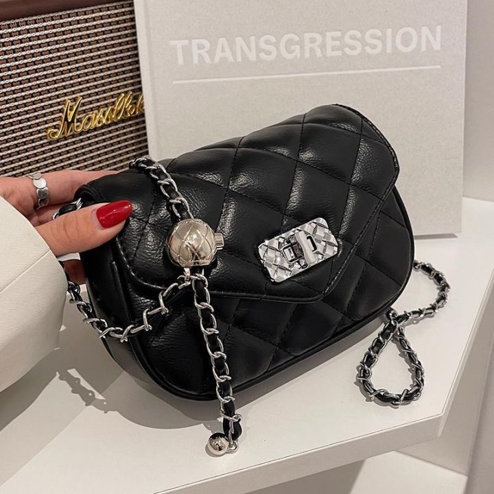 Tas kecil wanita model baru rantai belah ketupat tas Messenger tas Tas ...