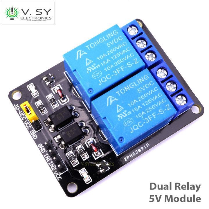 Dual Channel Relay with Optocoupler 2 Channel Relay 2-Way Relay Module ...