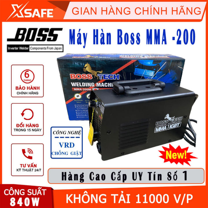 máy hàn boss 200a tặng full bộ phụ kiện dây hàn, máy hàn điện tử boss ...