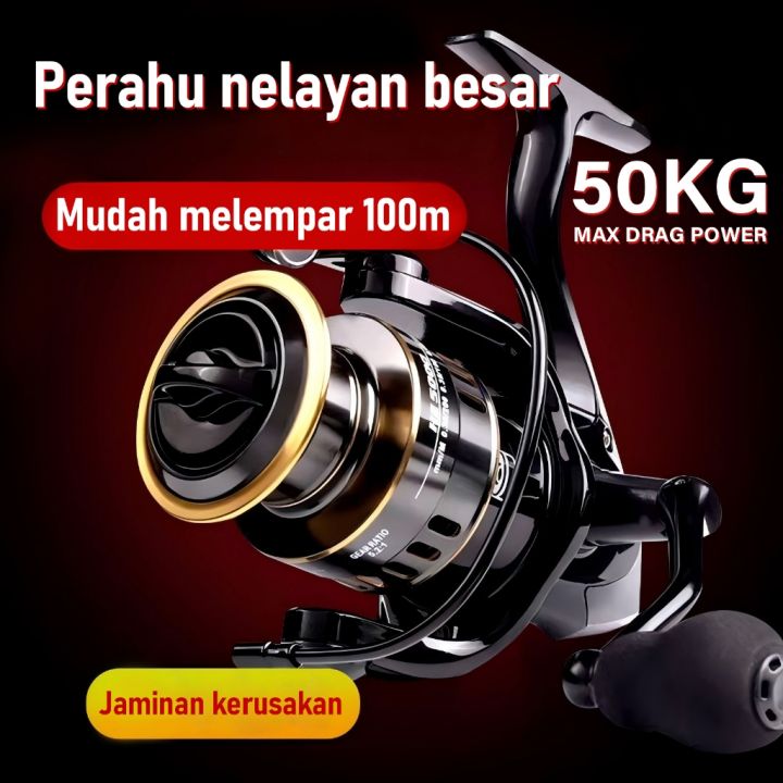 Reel Pancing Murah HE 500 - 7000 50KG Fishing Reel Rill Pancing ...