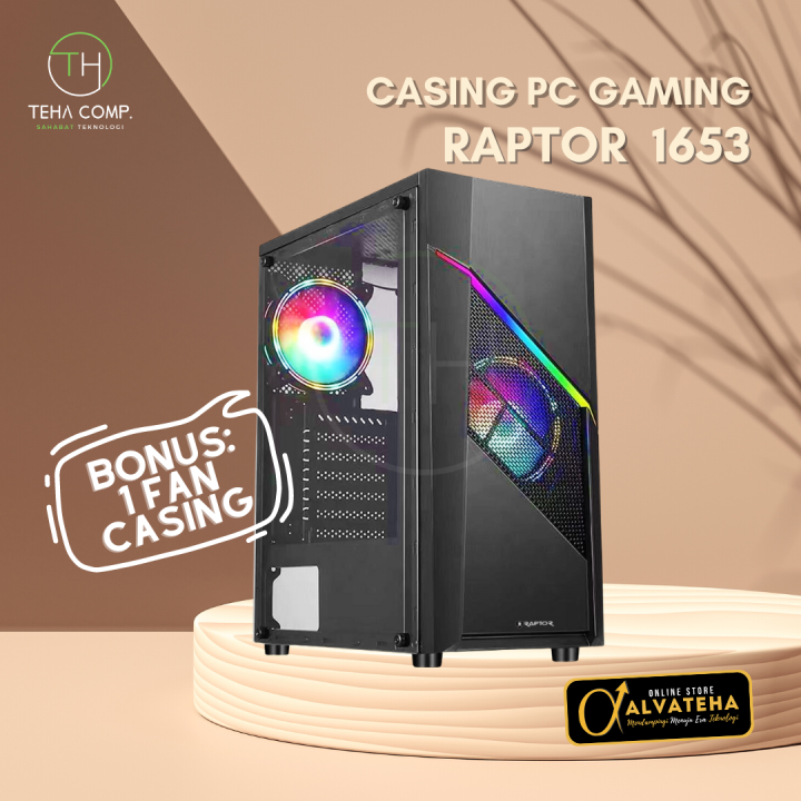 Casing PC Gaming Tanpa Power Supply Power Up Raptor Case Komputer Game ...