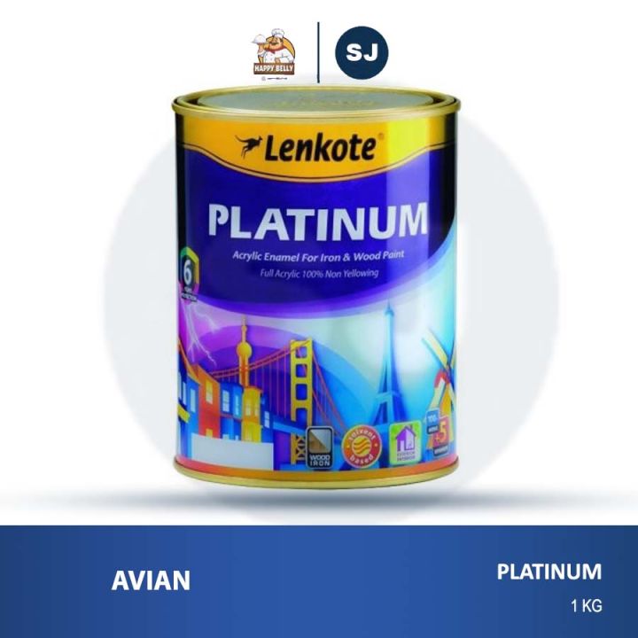 LENKOTE PLATINUM Cat kayu dan besi Absolute white tidak menguning 1ltr ...
