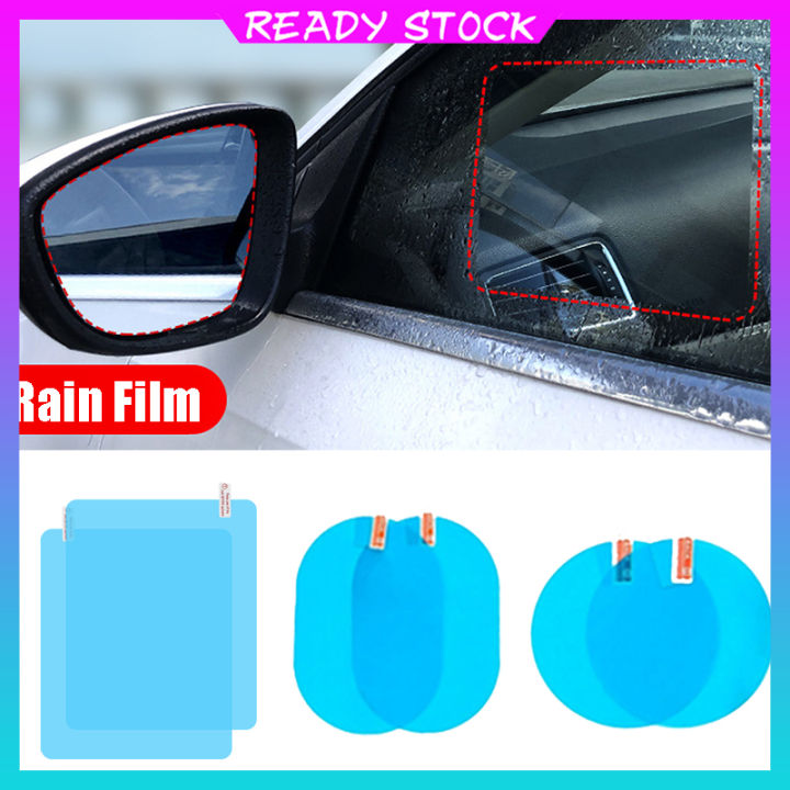 2Pcs Car Side Window Rain Film Auto Rear View Mirror Rainproof Film ...