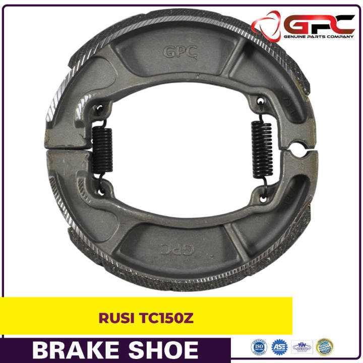 GPC Rusi TC150 Z Front/Rear Brake Shoe Set | Lazada PH