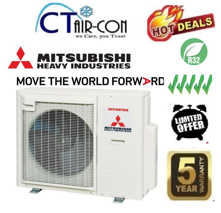 R32 Mitsubishi Heavy System 3 ( free upgrade to 12k / 12K / 12K) 5 Tick ...