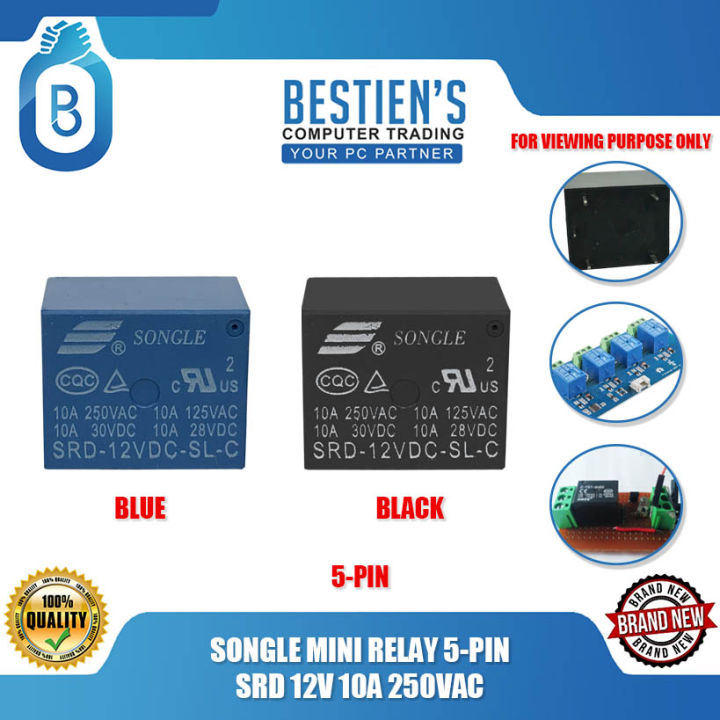 SONGLE MINI RELAY 5-PIN SRD 12V 10A 250VAC | Lazada PH