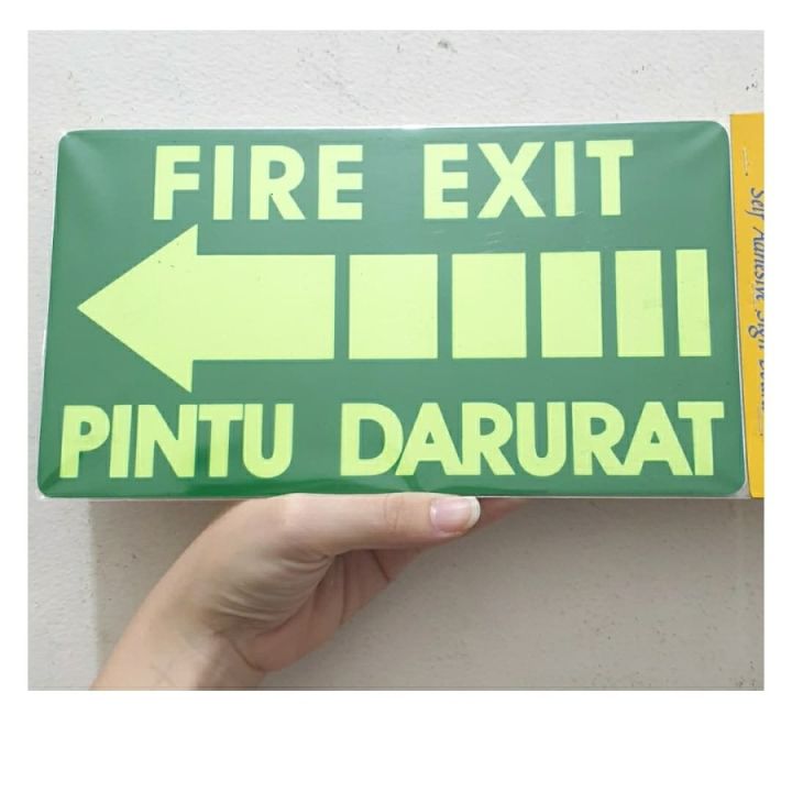 Stiker Tempel Pintu PVC Signage Papan Nama Logo Fire Exit Tangga Pintu ...