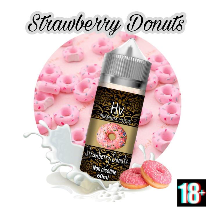LIQUID VAPE STRAWBERRY DONUTS PREMIUM LIQUID NON NICOTINE | Lazada ...