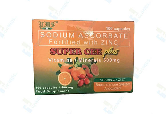 Super Cee Plus (Sodium Ascorbate + Zinc) 500 mg 1 Capsule | Lazada PH