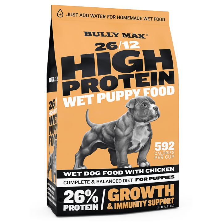 Bully Max 26/12 High Protein Wet Puppy Food Growth & Immunity Support ...