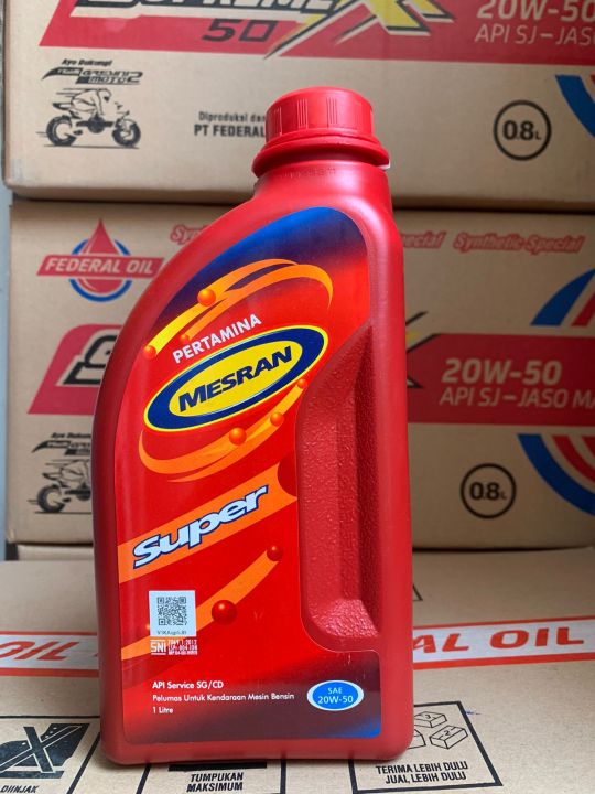 Oli Mesin Mesran Super 800ML SAE 20W-50 | Lazada Indonesia