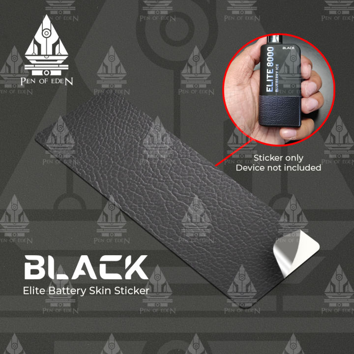 Black Leather Skin Sticker for Black Elite Battery | Lazada PH
