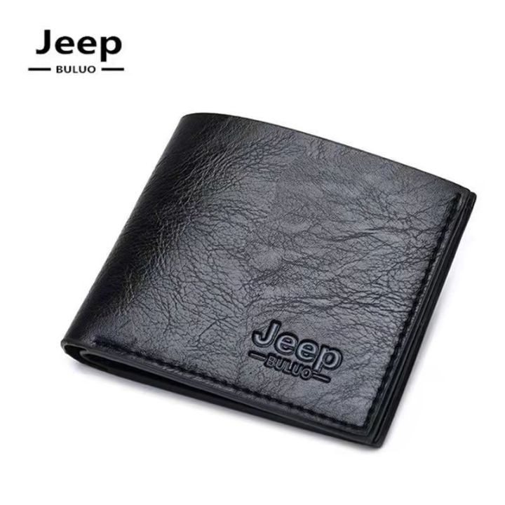 Wallet for men Jeep buluo Wallet men's short soft leather thin open ...