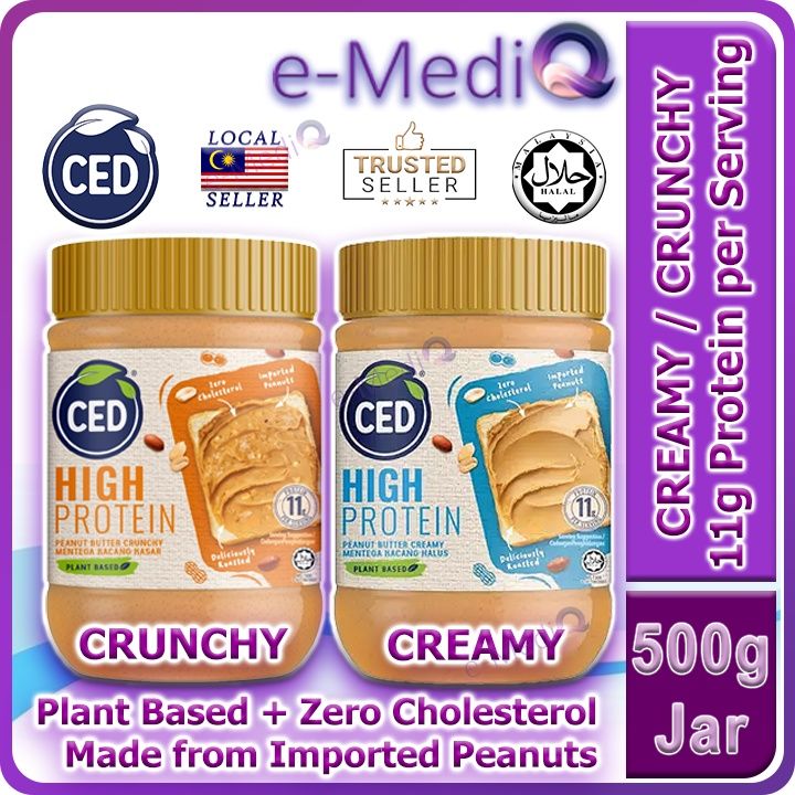 CED Peanut Butter Creamy / Crunchy 500g - High Protein Plant Based ...