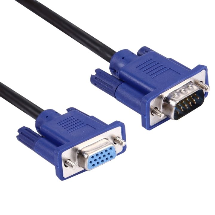 VGA 15 Pin Male to VGA 15 Pin Female Cable for LCD Monitor，Length:1.5m ...