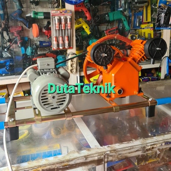 Mesin pompa dorong air sumur bor 100++ meter kepala bare kompressor ...