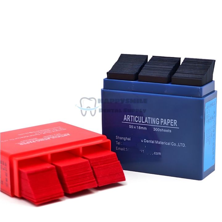 Articulating Paper 300pcs Blue Red Strips Double-Sided Bite Paper Case ...