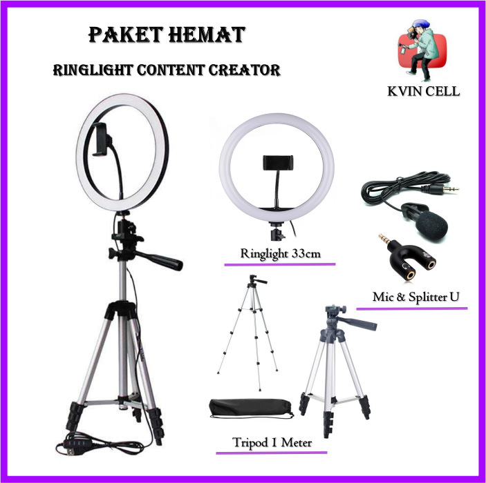 RING LIGHT / RINGLIGHT TRIPOD / RING LIGHT 33CM / RING LIGHT BESAR ...