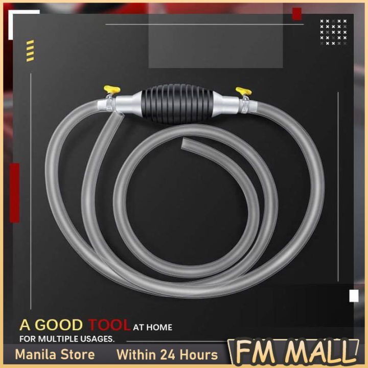 Gasoline Siphon Hose Hand Fuel Pump Universal High Flow Petrol Diesel ...