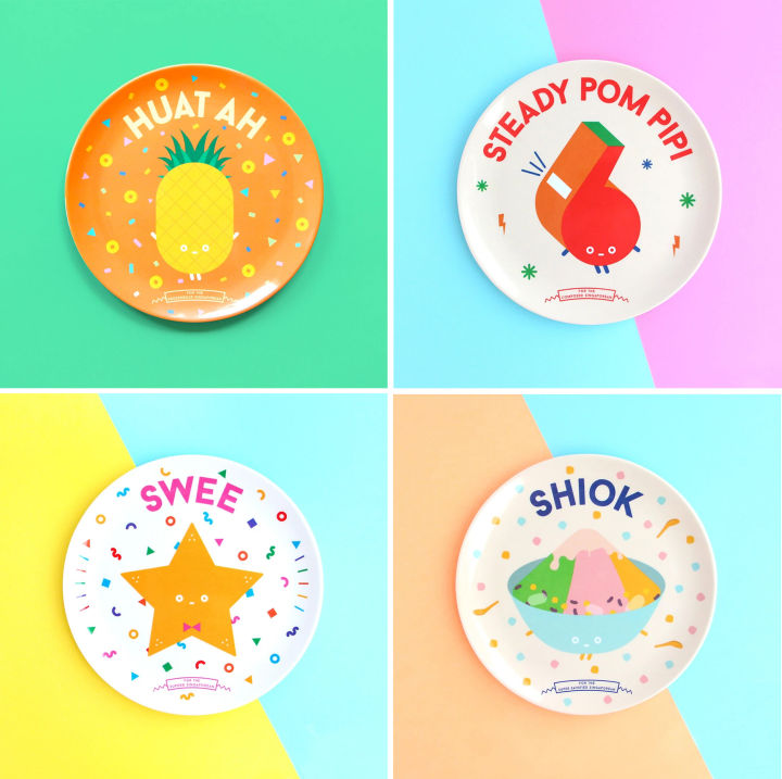 Singapore Gift Souvenir Singlish Plate (Part 1) – Huat / Shiok / Swee ...