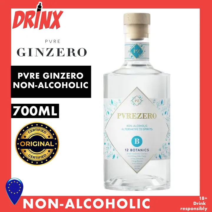 PVRE Gin Zero 12 Botanics Premium Non-Alcoholic Liquor 700mL | Lazada PH