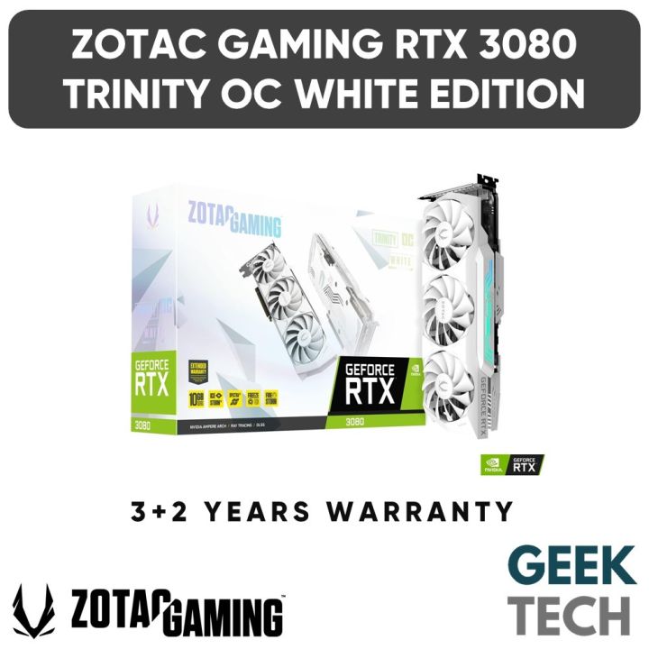 ZOTAC GAMING GeForce RTX 3080 Trinity OC White Edition 10GB GDDR6X | Lazada