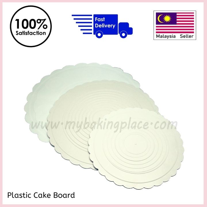 [My Baking Place] Plastic Round Cake Board, Reusable Cake Base ...