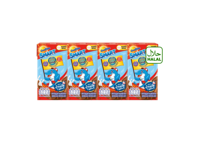 OVALTINE Smart UHT Chocolate Malt Flavored Milk with Fish Oil 110 ml. Pack 4 | Lazada.co.th