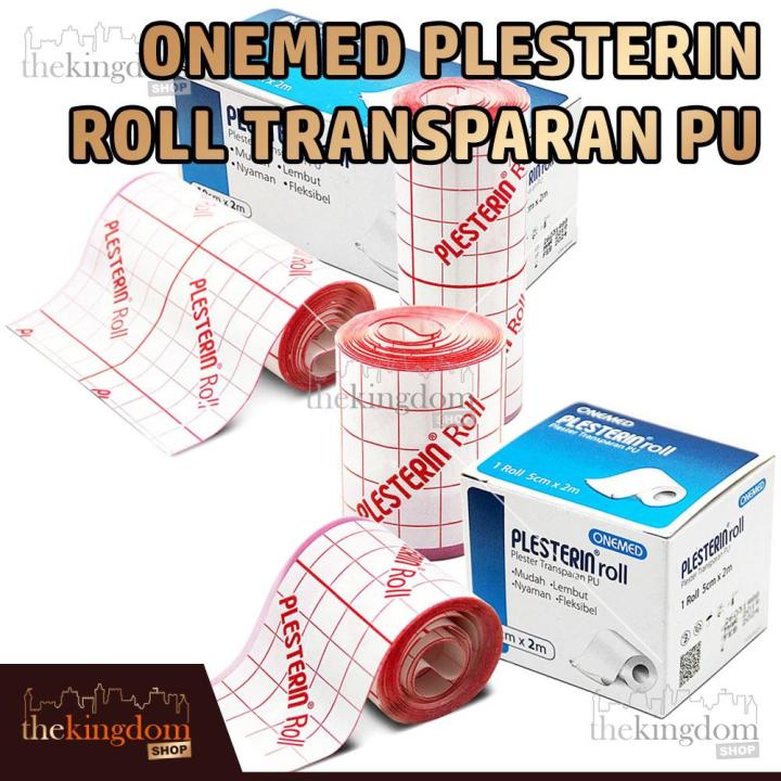 Onemed Plesterin Roll Transparan PU Plester Luka Plaster P3K Perban Rol ...
