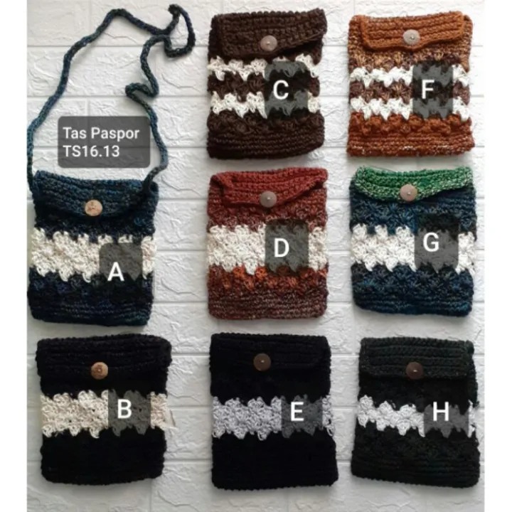 Tas rajut / Tas Handphone / Tas Kartu / Tas Rajut Kerajinan Jogja ...