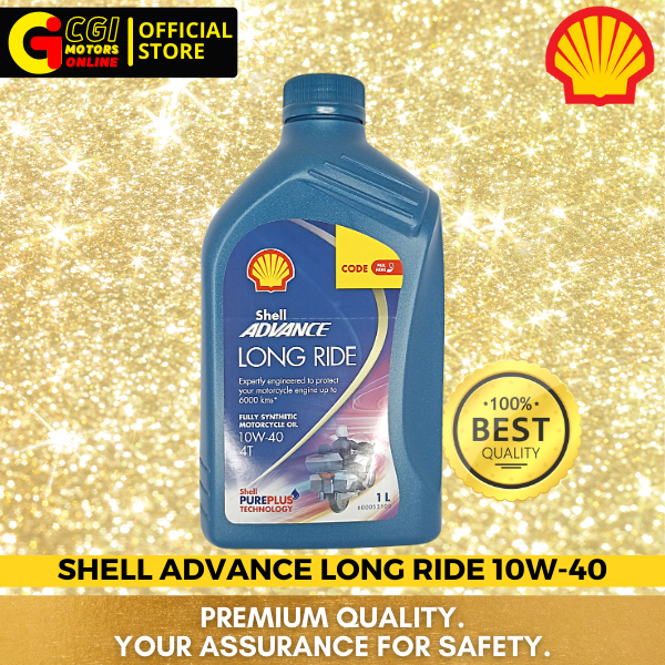 SHELL Engine Oil Advance Long Ride 4T (1Liter) 10W-40 Fully Synthetic ...