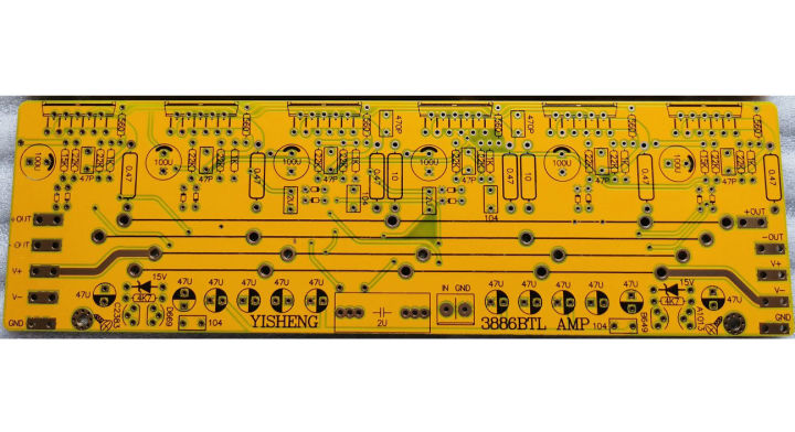One P Iece LM3886คณะกรรมการขยายอำนาจ BTL PCB คณะกรรมการที่ว่างเปล่าคณะ ...