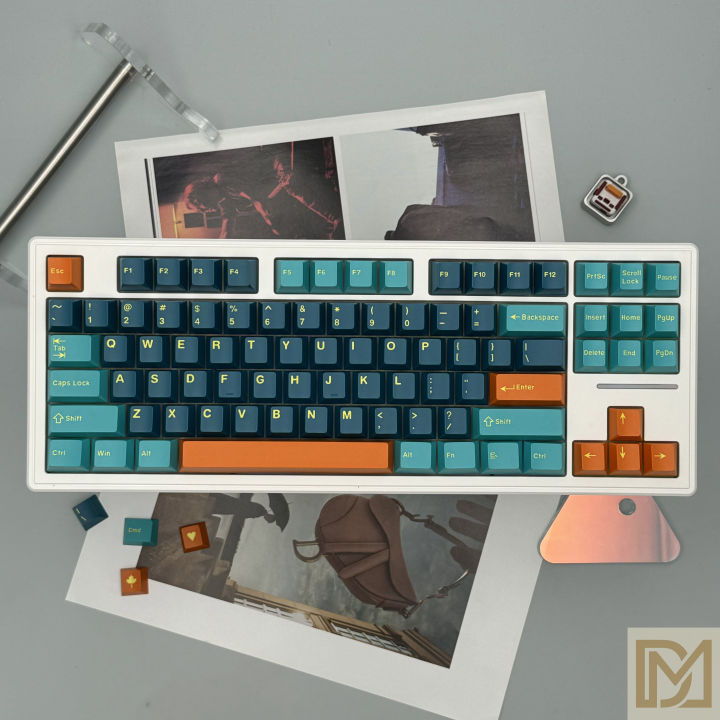 Aero Keycap ABS Double Shot Cherry White Orange Blue Keycaps 163pcs Fit ...